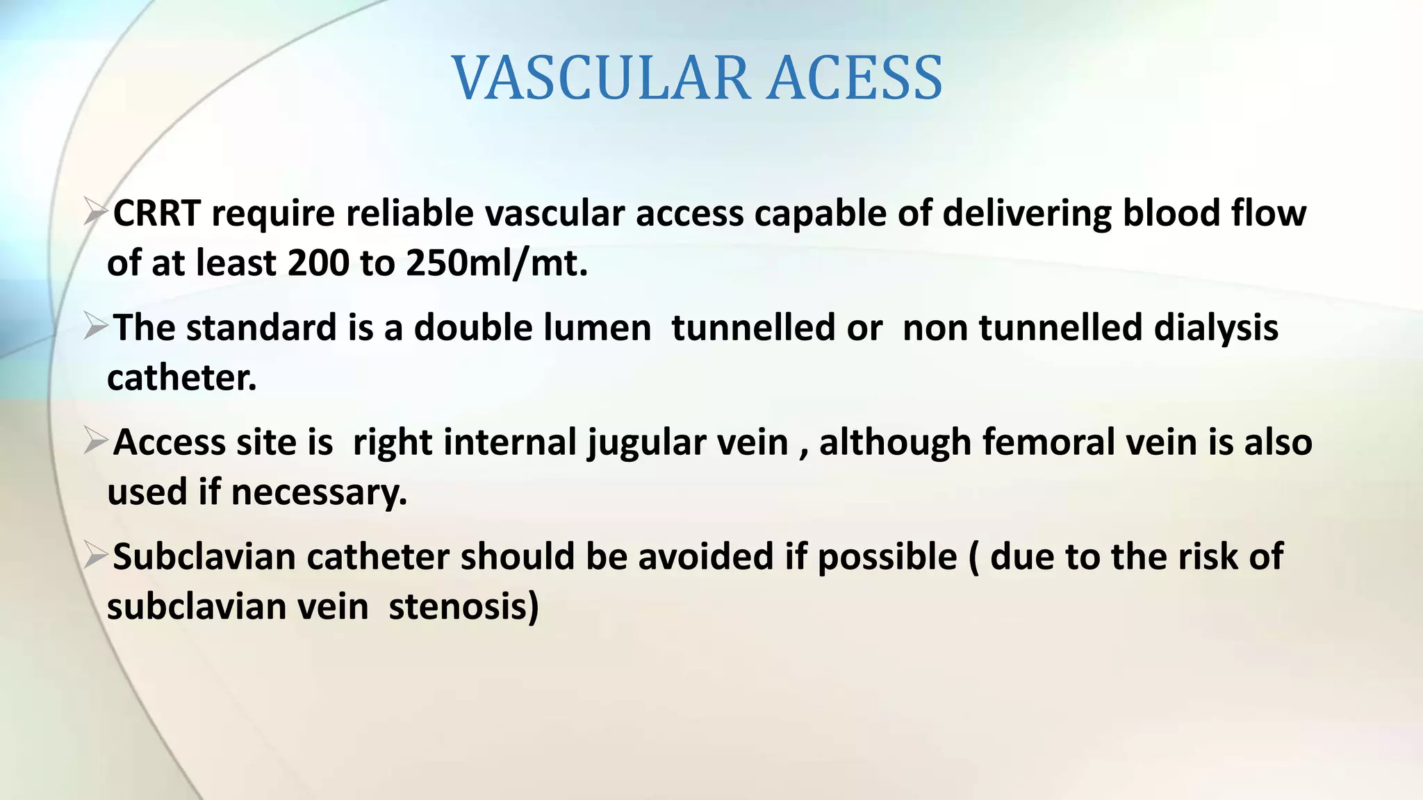 Seminar on CRRT | PPTX