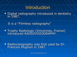 digital radiography /prosthodontic courses | PPT
