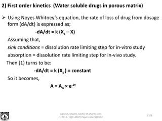 Seminar on dissolution profile comparison | PPTX