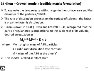 Seminar on dissolution profile comparison | PPTX
