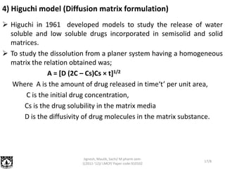 Seminar on dissolution profile comparison | PPTX
