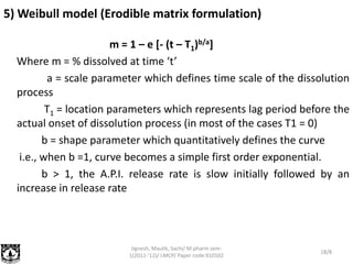 Seminar on dissolution profile comparison | PPTX