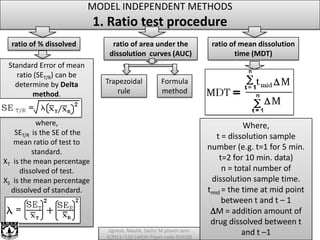 Seminar on dissolution profile comparison | PPTX