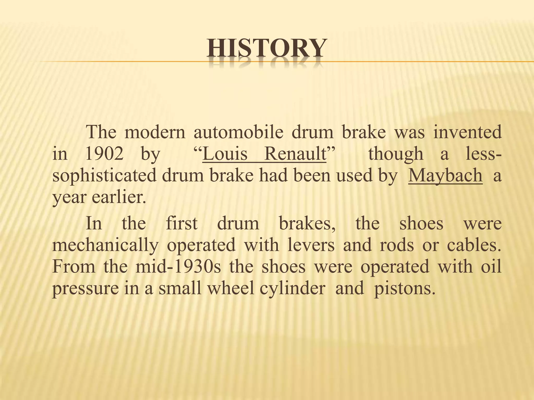 A Seminar on drum brake | PPTX