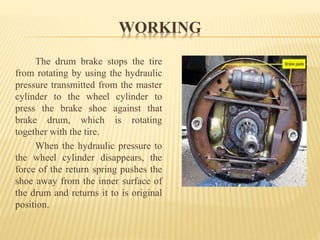 A Seminar on drum brake | PPTX