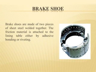 A Seminar on drum brake | PPTX