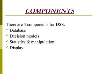 Seminar on dss | PPT