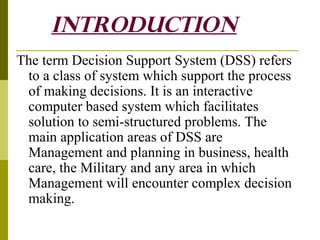 Seminar on dss | PPT