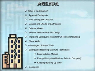 Earthquake Resistant Building Construction | PPTX