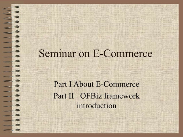 Seminar On Ecommerce | PPT