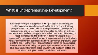 SEMINAR ON ENTREPRENEURSHIP DEVELOPMENT PROCESS (1).pptx | Startups ...