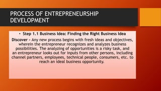 SEMINAR ON ENTREPRENEURSHIP DEVELOPMENT PROCESS (1).pptx | Startups ...