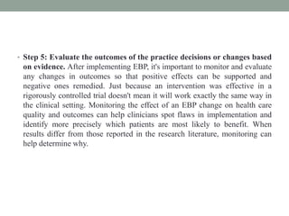Seminar on evidence based practice | PPTX