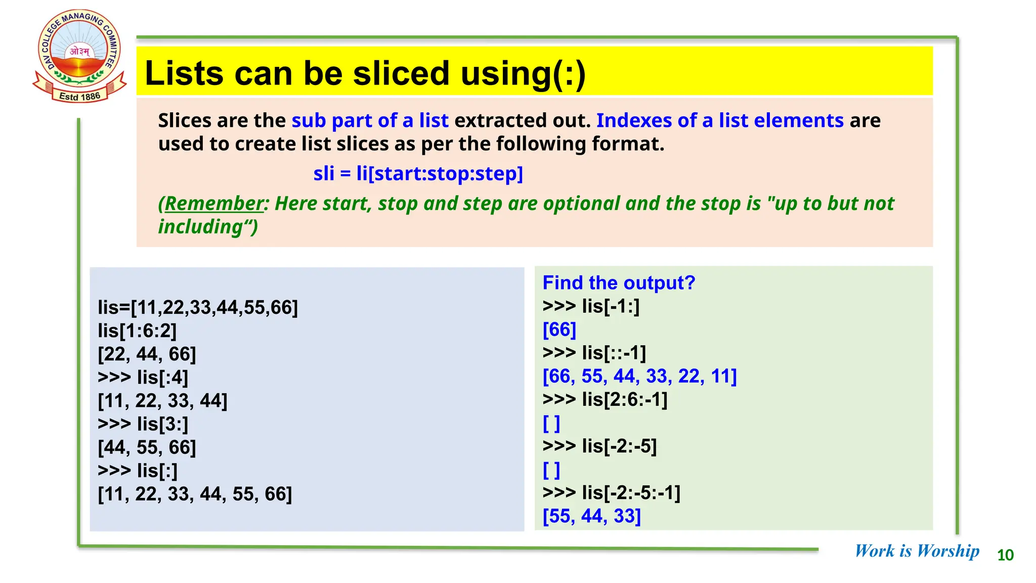 Brief Explanation On List and Dictionaries of Python | PPTX