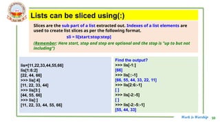 Brief Explanation On List and Dictionaries of Python | PPTX