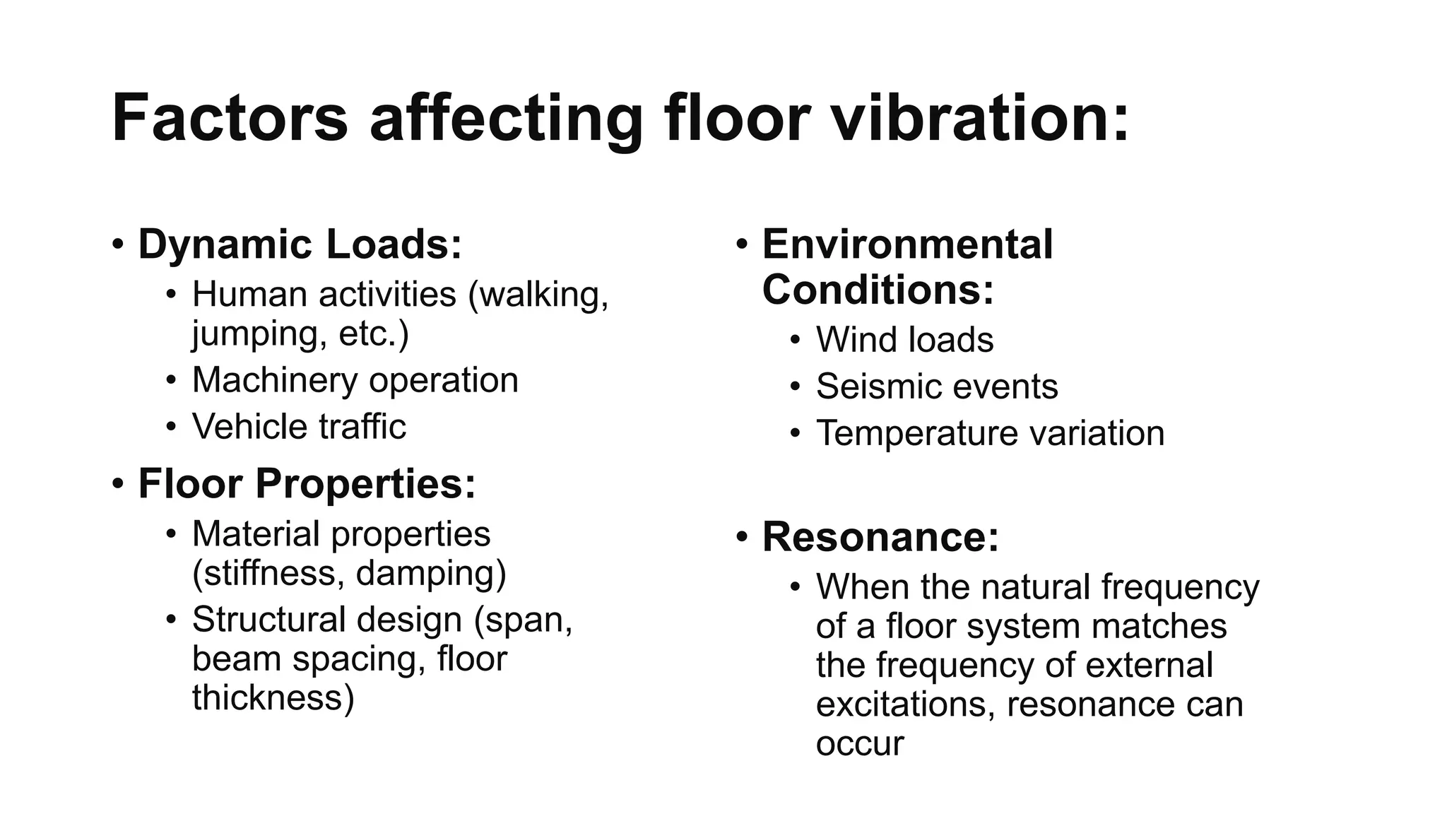 SEMINAR ON FLOOR VIBRATION AS PER AISC DG 11 | PPT
