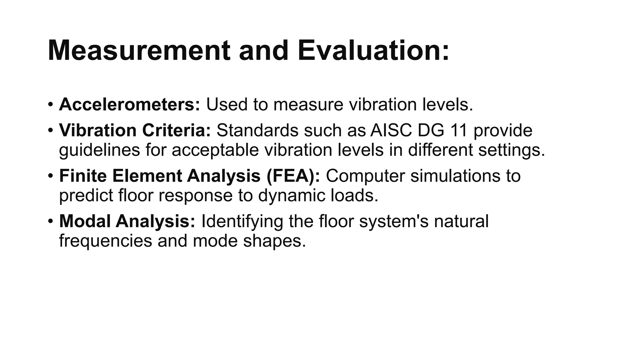 SEMINAR ON FLOOR VIBRATION AS PER AISC DG 11 | PPT