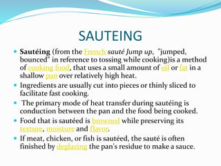 TYPES OF COOKING METHODS | PPTX | Cooking | Food & Drink