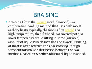 TYPES OF COOKING METHODS | PPTX | Cooking | Food & Drink