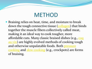 TYPES OF COOKING METHODS | PPTX | Cooking | Food & Drink