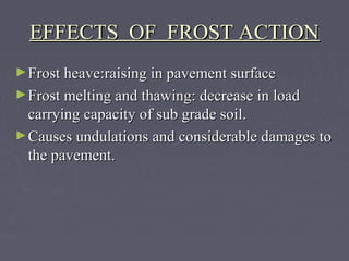 Seminar on frost action | PPT