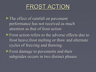 Seminar on frost action | PPT