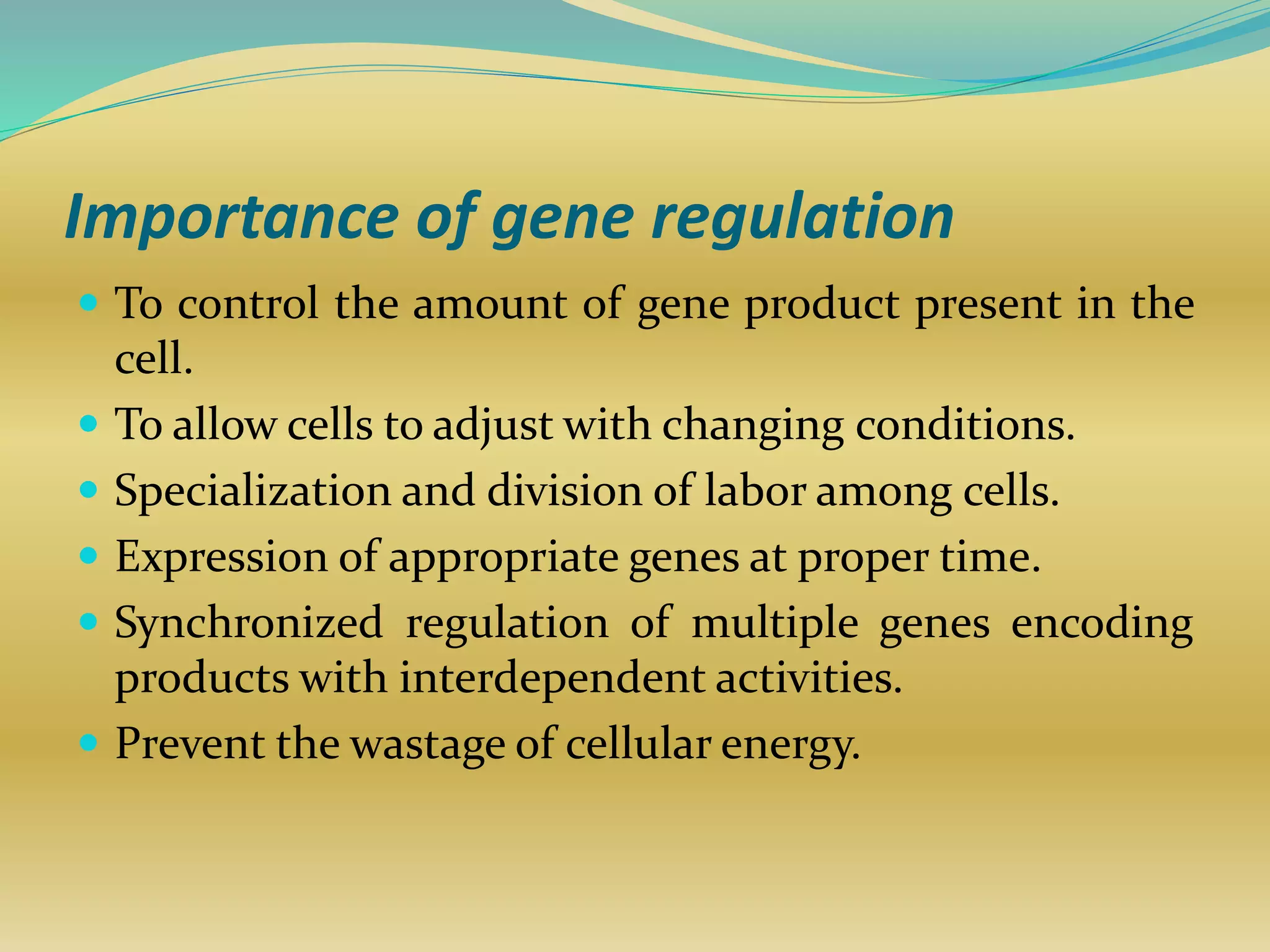 Seminar on gene regulation | PPTX | Biological Sciences | Science