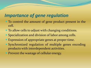 Seminar on gene regulation | PPTX | Biological Sciences | Science