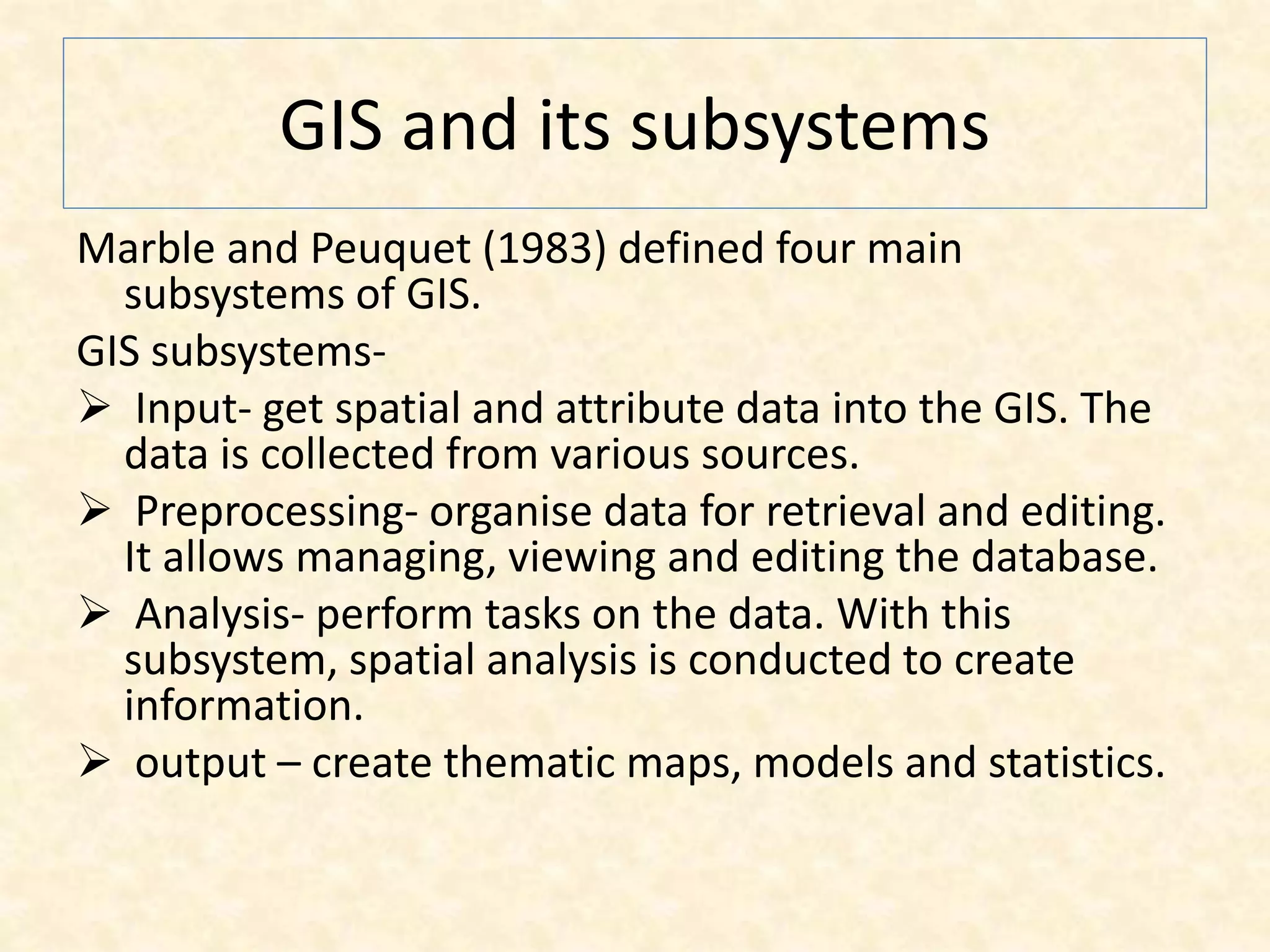 Seminar on gis analysis functions | PPTX