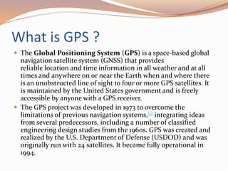 Seminar on gps | PPT