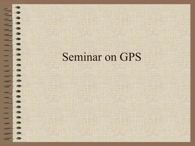 Seminar on GPS by Haleem | PPT