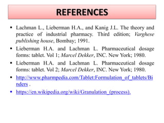 Seminar on granulation by purnima | PPTX