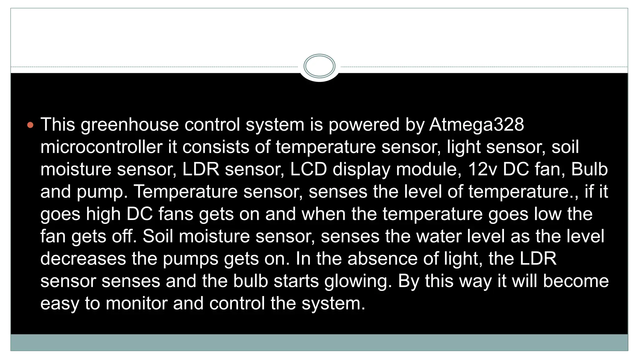 Seminar on Green House Monitoring with Control | PPT