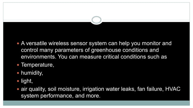 Seminar on Green House Monitoring with Control | PPT