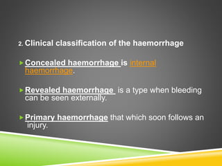 Seminar on haemorrhage | PPTX