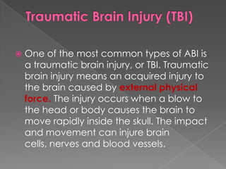 Seminar on head injury and spinal cord injury | PPTX