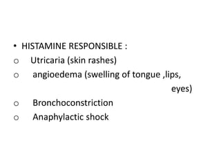 Seminar on histamine | PPTX