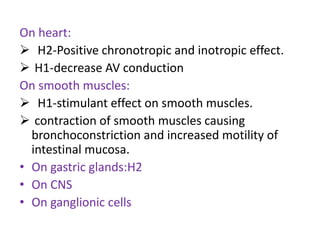 Seminar on histamine | PPTX