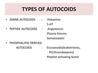 Seminar on histamine | PPTX