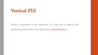 Types of FDI | PPTX