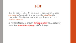 Types of FDI | PPTX
