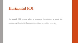 Types of FDI | PPTX