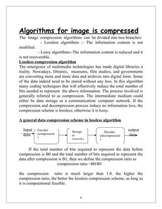 Seminar Report on image compression | DOC