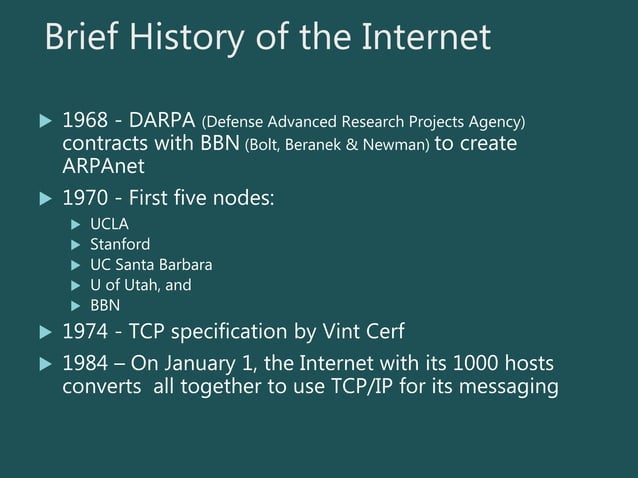 INTERNET HISTORY INTRANET EXTRANET | PPTX