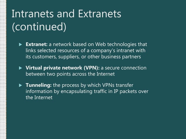 INTERNET HISTORY INTRANET EXTRANET | PPTX