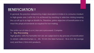 Seminar on iron ore beneficiation in india | PDF