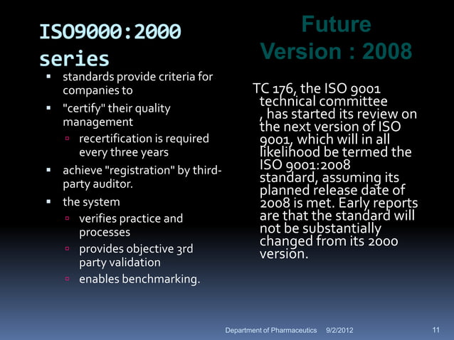 ISO series, guide of pharmaceutical manufacturing facilities ...