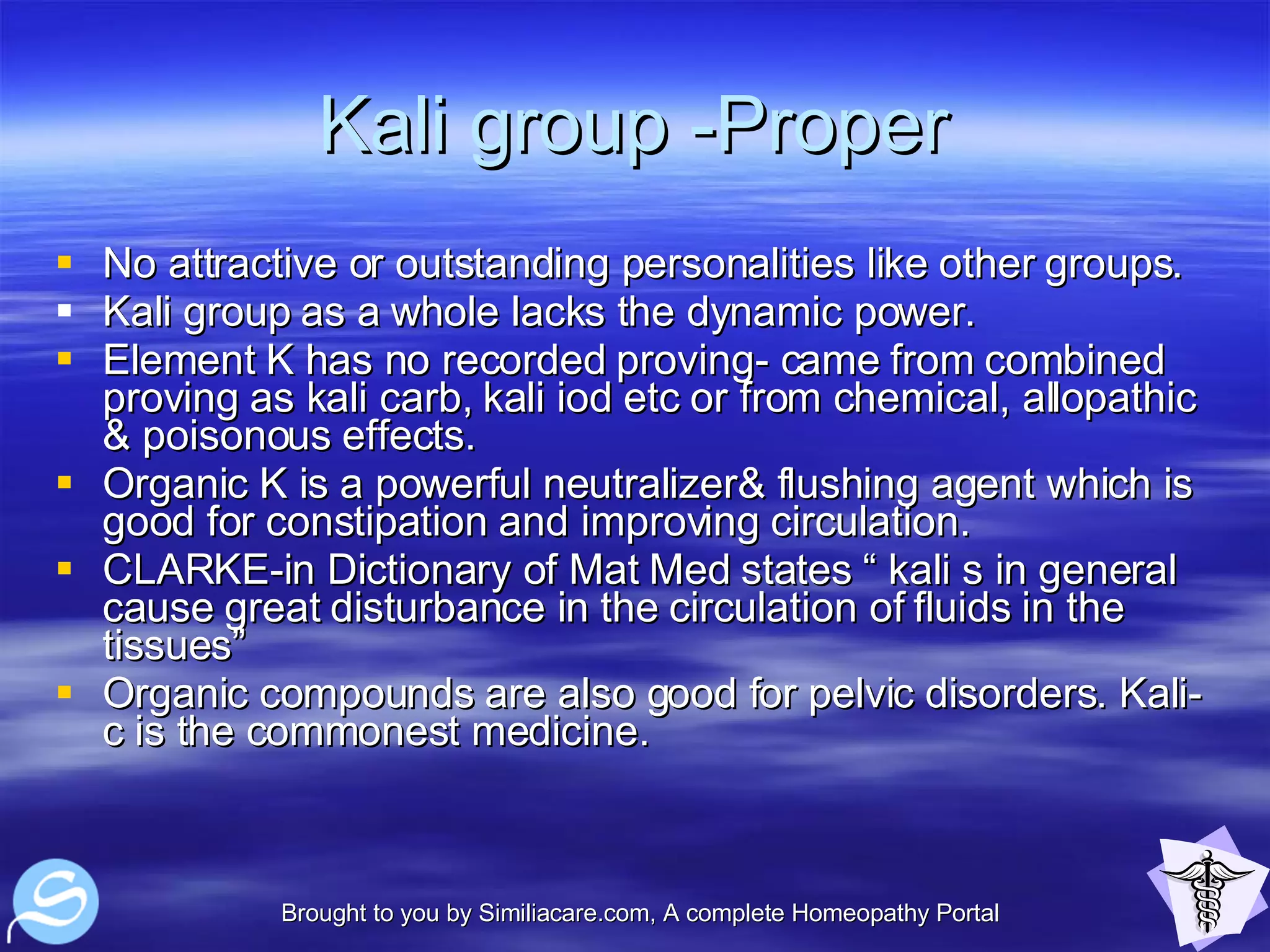 Seminar On Kali Group by Dr Jose | PPT