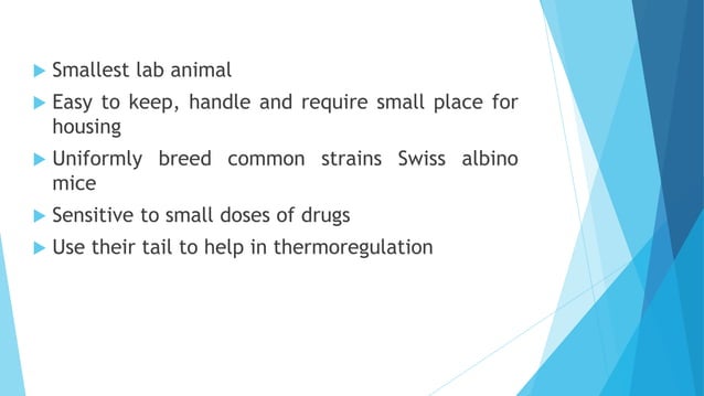 Animals used in Laboratory (Pharmacology) and their specific criteria ...