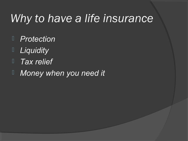 Seminar on life insurance | PPT